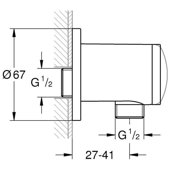 Grohe Relaxa Shower Wall Outlet 28626000