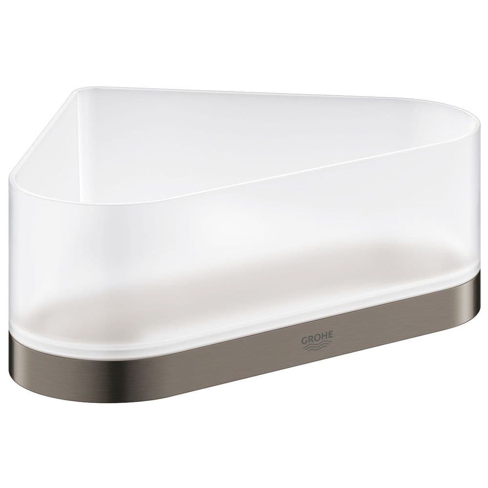 Grohe Selection Corner Shower Tray with Holder Brushed Hard Graphite ...