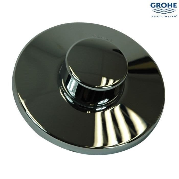 GROHE Single Flush 100 mm Round Air Button for Adagio Cisterns Chrome ...