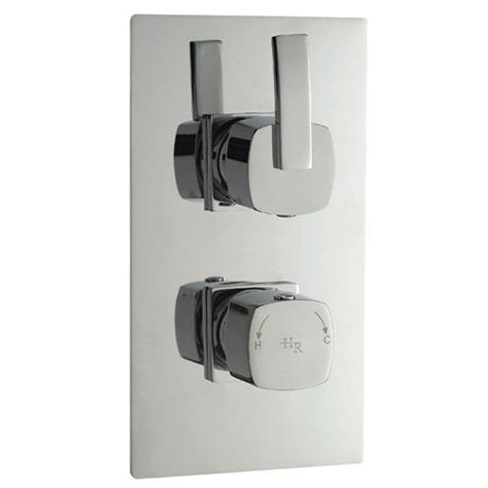 Hudson Reed Arco Twin Chrome Concealed Thermostatic Shower Valve ...