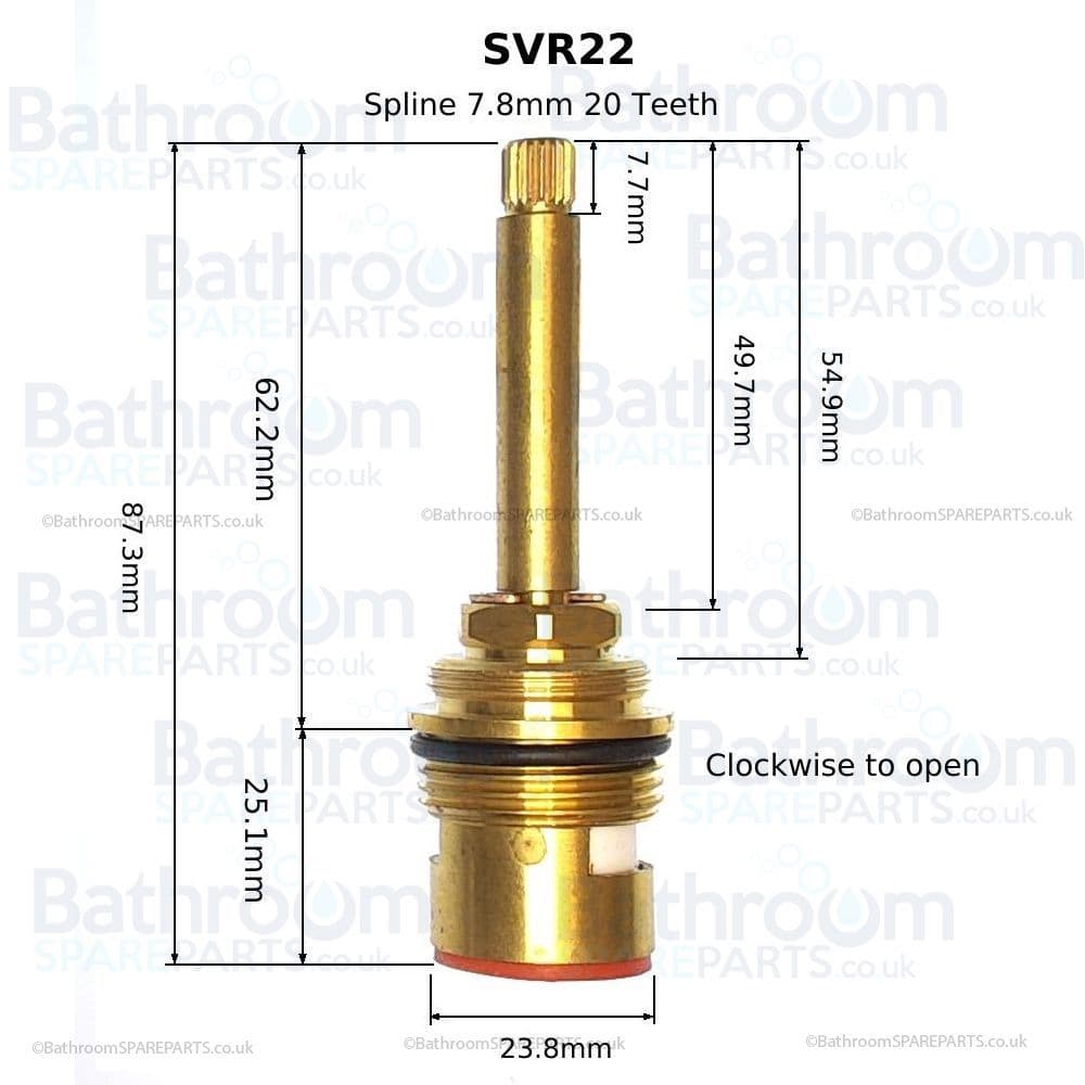 Hudson Reed On/Off Flow Anti-Clockwise Close Valve SVR22W