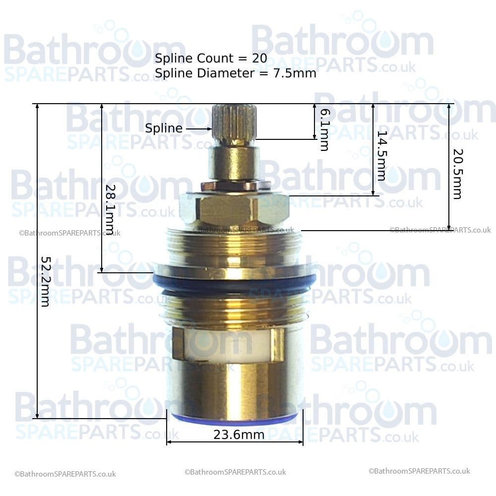 Hudson Reed Tec 3/4" Ceramic Disc Valves SPR03