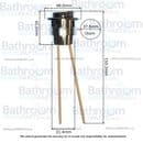 Ideal Dual Flush Valve 2 Diameter Threaded Outlet 180mm Height SV89067