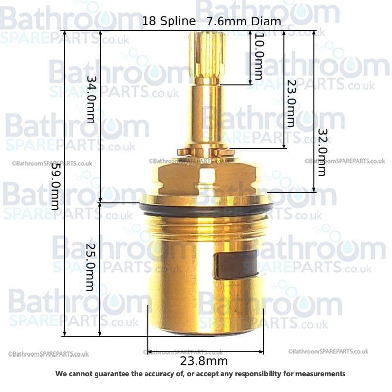 Ideal Standard Moments 3/4 Inch Clockwise Close Cartridge Side Valve ...
