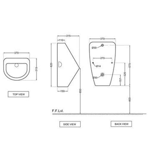 Jaquar Urinal URS-WHT-13253O Spare Parts