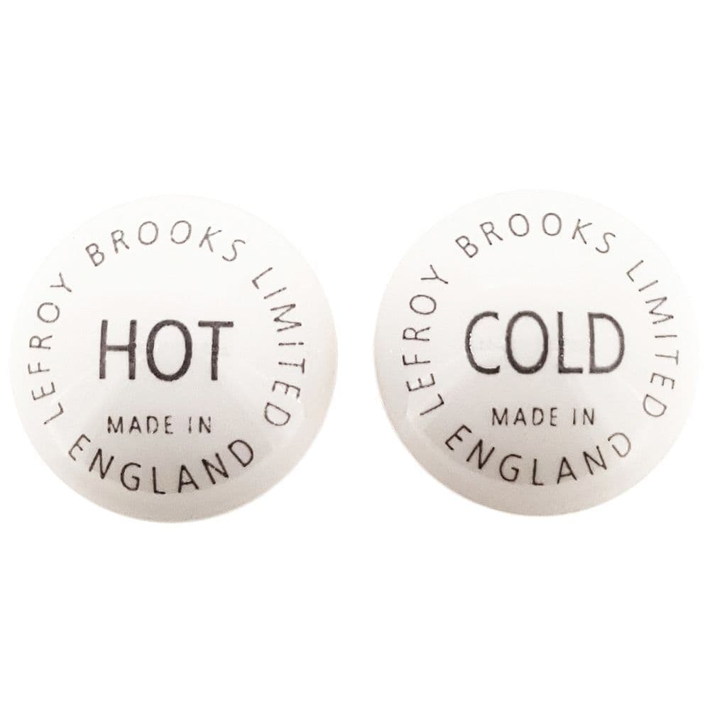 Lefroy Brookes Pair of Small Ceramic Tap Indices PHL015