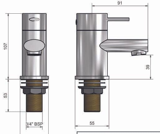 Marflow North2South Bath Taps Low Pressure CD NOR110 Spare Parts
