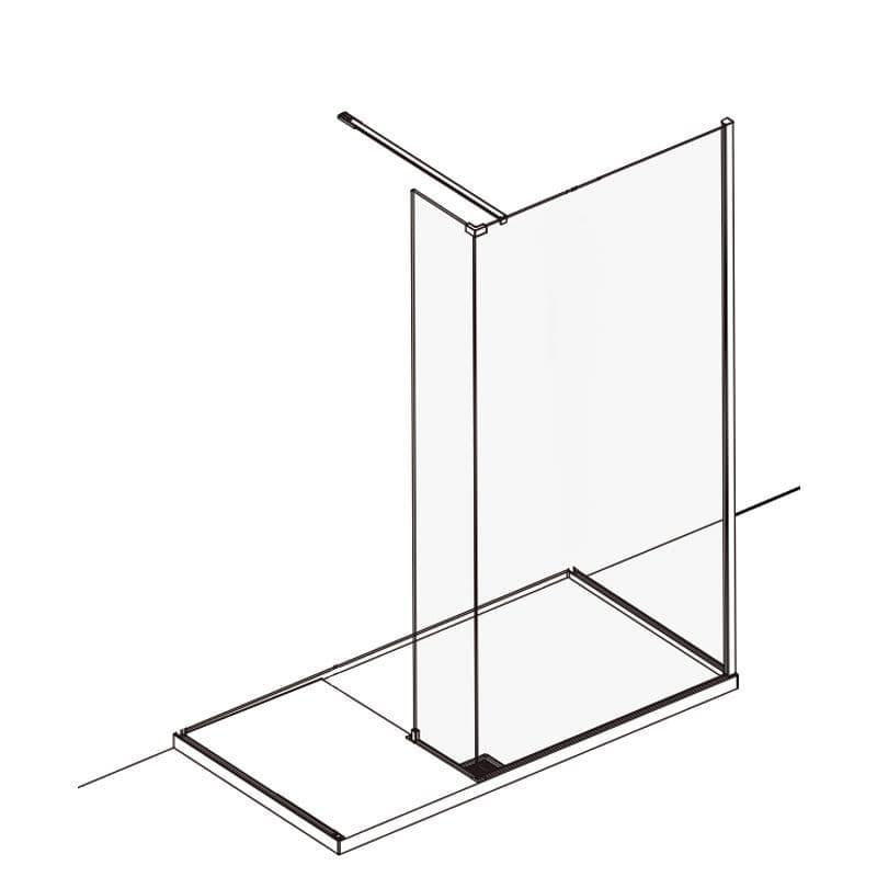 Matki Boutique 1780mm Walk-In Recess Shower Door With Integrated Tray ...