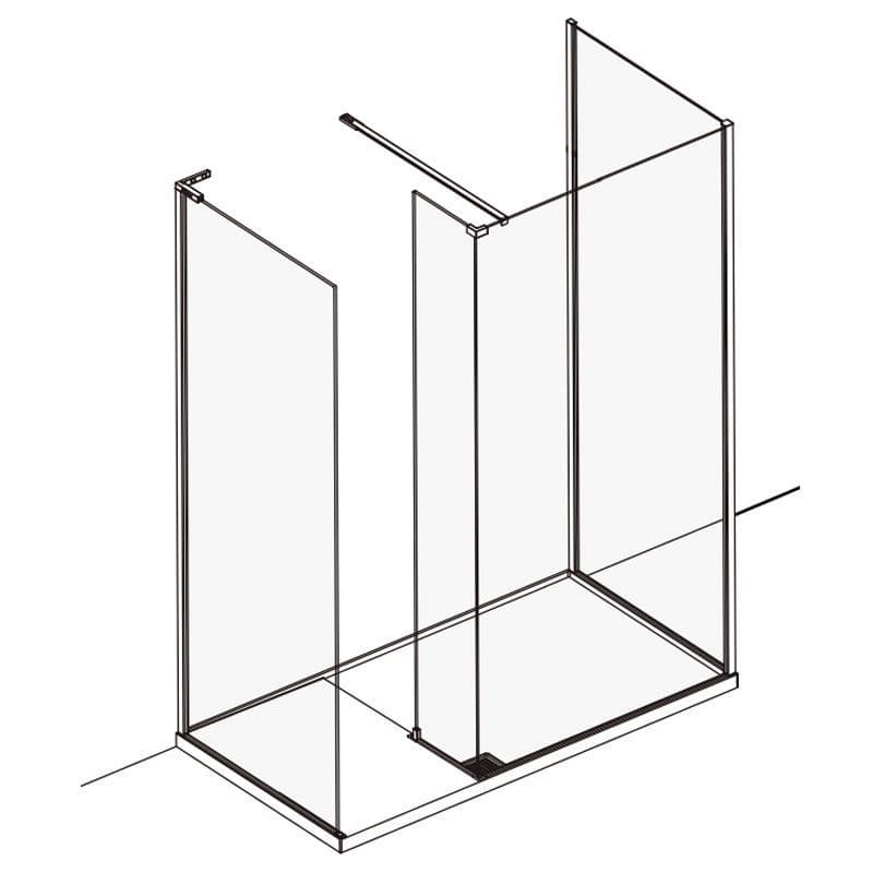 Matki Boutique NWST/T1590 Walk-In Corner With Side Panel Shower Spare ...