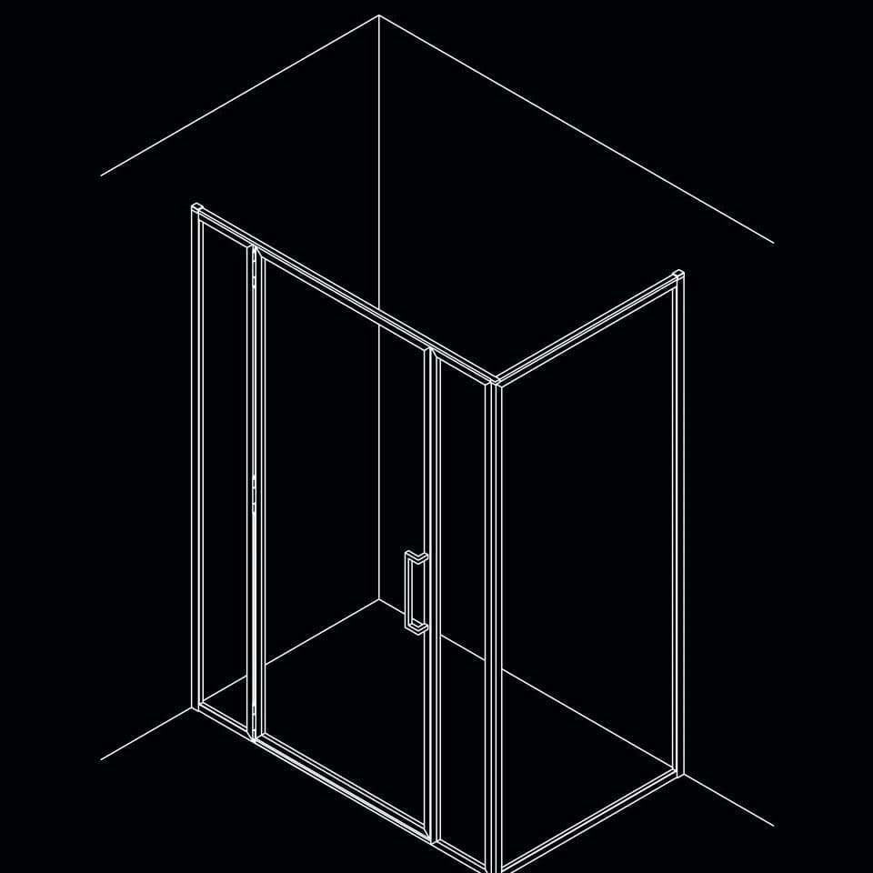 Matki Classica 1700 mm Corner Shower Door With Hinge Panel & Inline ...