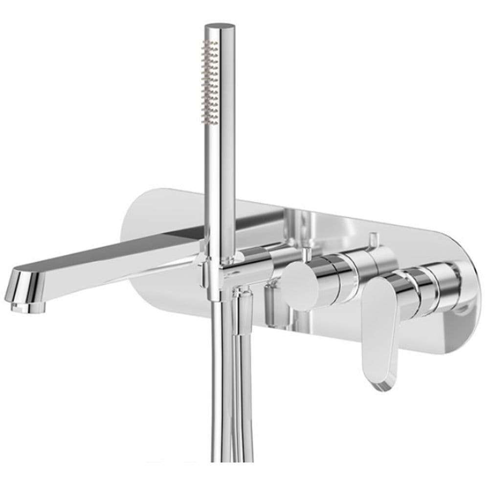 Newform Nio Concealed Single-Lever Bath Mixer Diverter Wall Spout ...