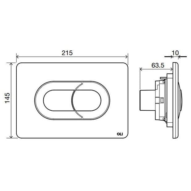 Oli Saline Matt Chrome Flush Plate 640086