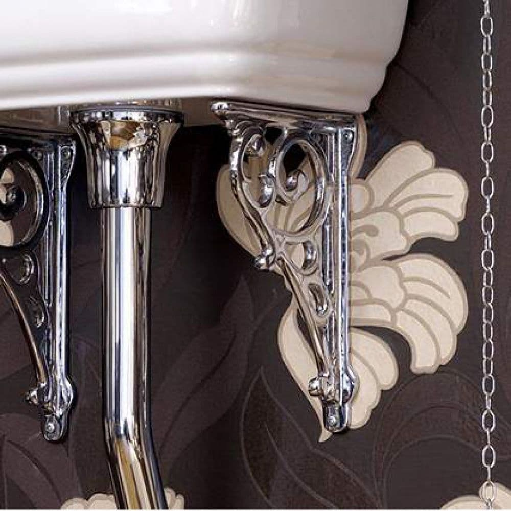 Perrin & Rowe Chrome High Level Cistern Brackets Pair 6865CP