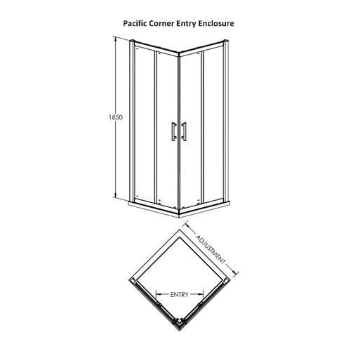 Premier Bathrooms Pacific 760mm Corner Entry Shower AFCE7676 Spare Parts