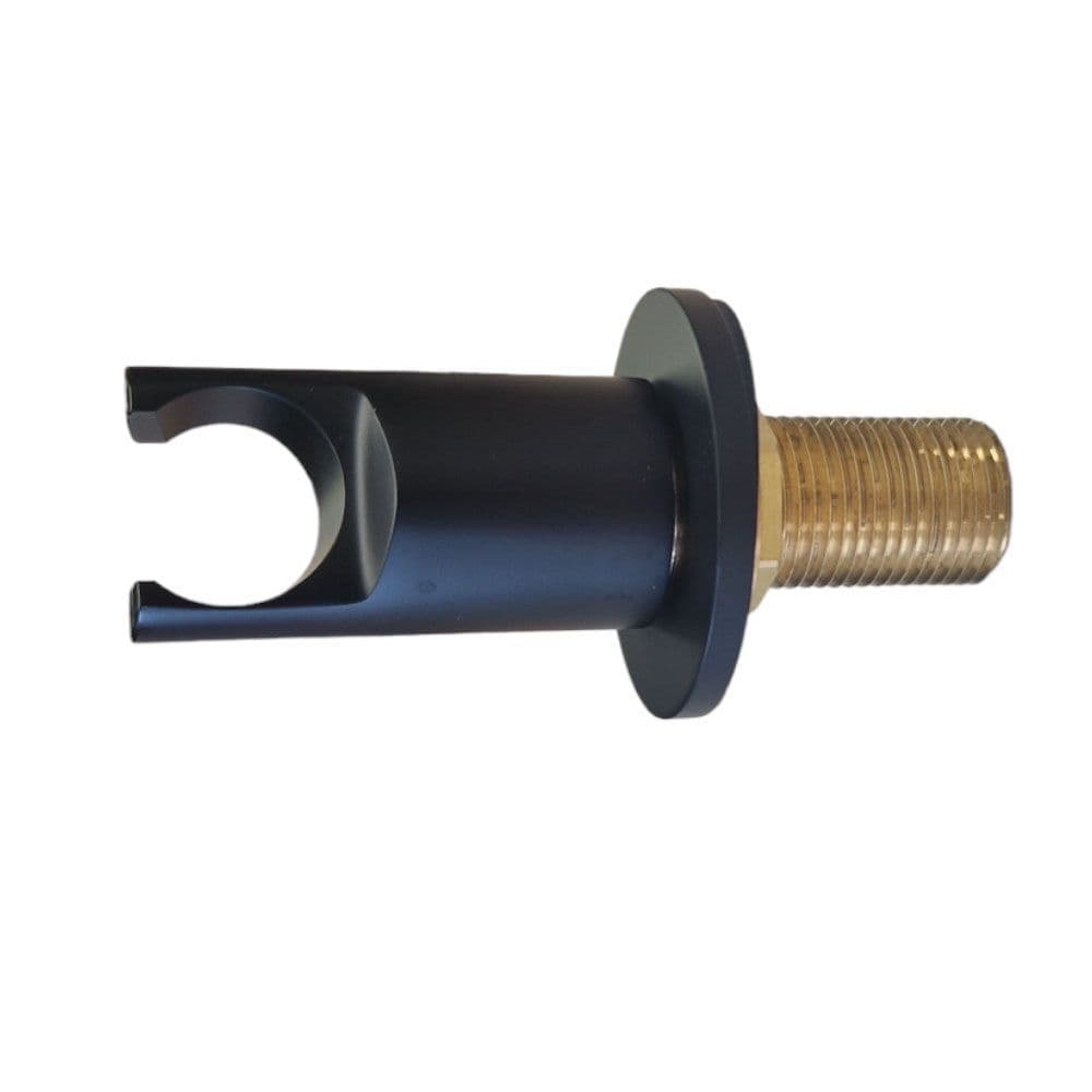 Pura Round Matt Black Wall Outlet Elbow with Bracket KI120AMB