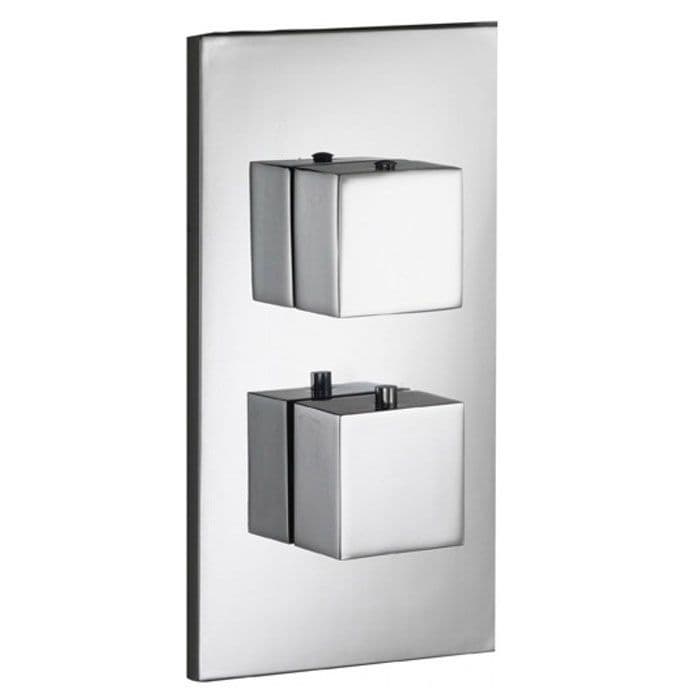 Pura SQ2 Flow Single Outlet Thermostatic Shower Valve With Chrome ...