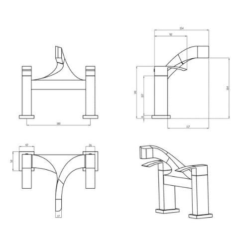RAK Ceramics Reserva Bath Filler RAKRES3004 spare parts