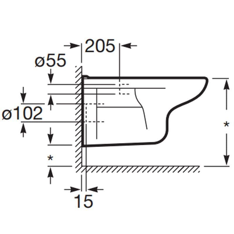 Roca Access Vitreous Wall-Hung WC A346237000 Spare Parts