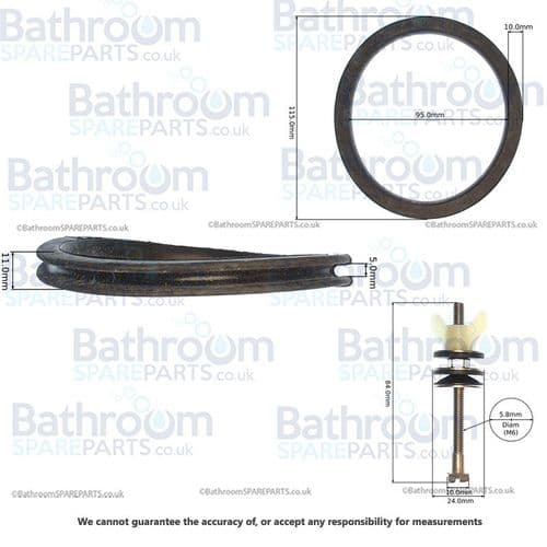Roca Toilet Cistern Fixing Kit