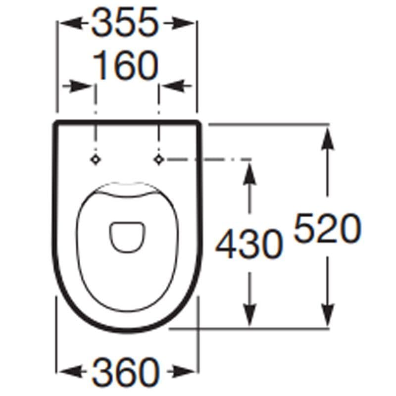 Roca MERIDIAN-N Single Floorstanding Rimless WC With Dual Outlet ...