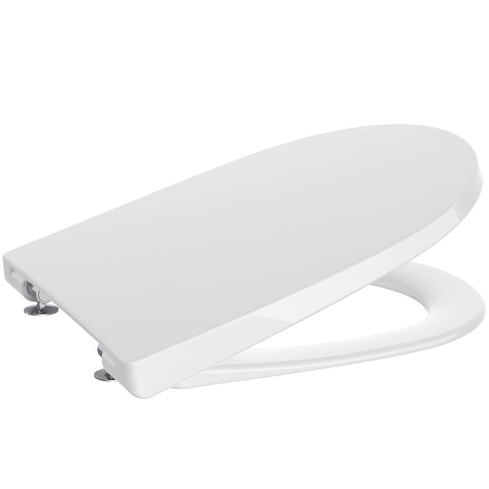 Roca Ona Compact Soft Close Quick Release Toilet Seat & Cover White ...