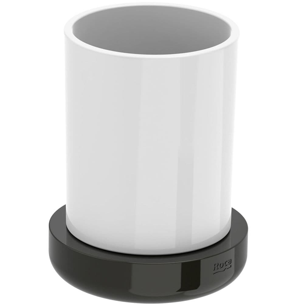 Roca Tempo Over Countertop Glass Tumbler Titanium Black A817022022