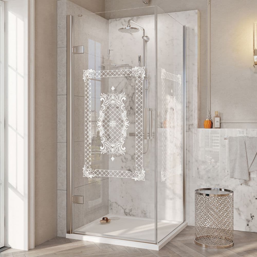 Roman Showers Decem 900mm Hinged Corner Door with Side Panel DXL9C ...