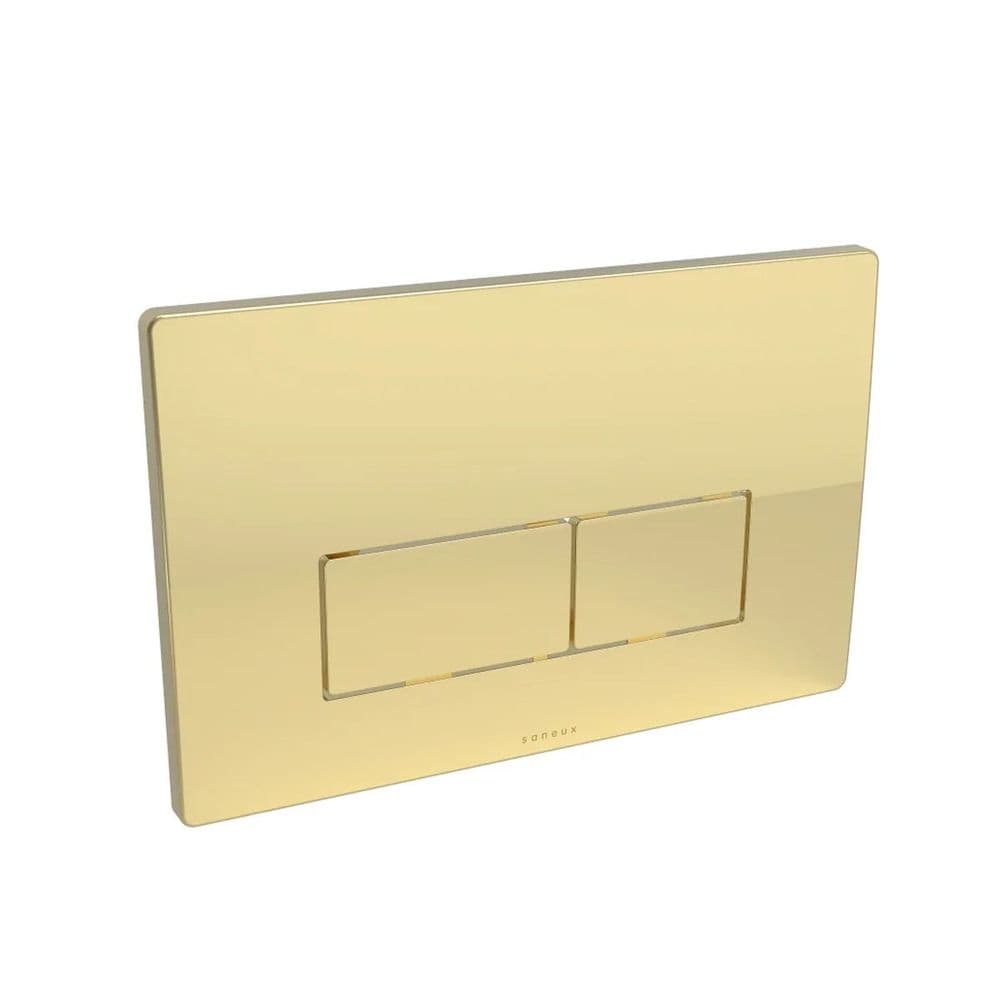 Saneux Flushe 2 0 Square Metal Flush Plate Brushed Brass FP165 2