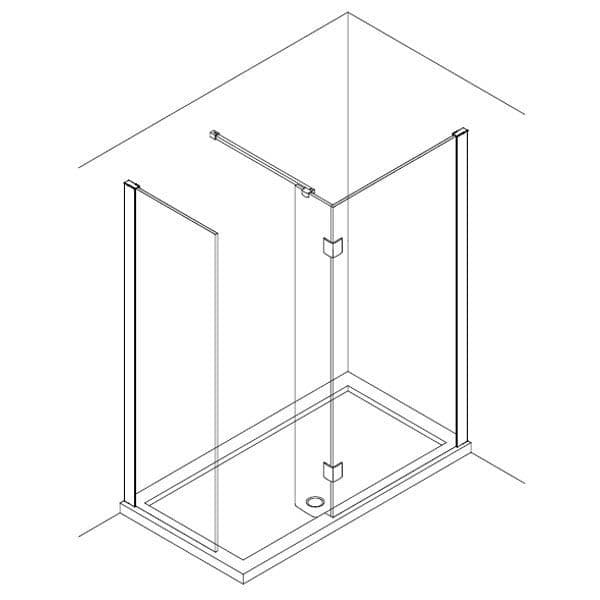 Simpsons Design Double Sided Walk In Shower Enclosure 1400 x 900mm ...