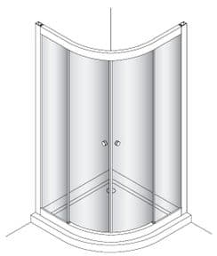 Simpsons Edge Quadrant Double Door Shower Enclosure 1000 x 1000mm ...