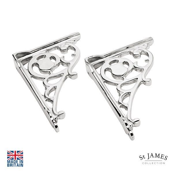 St James Chrome Pair Basin/Toilet Cistern Support brackets C260001