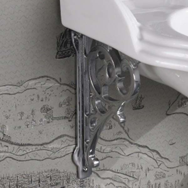 St James Chrome Pair Basin/Toilet Cistern Support brackets C260001