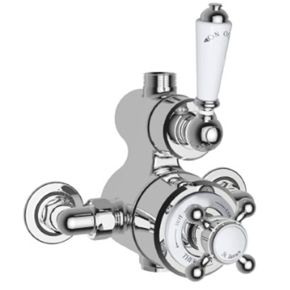 St James Classical Dual Control Exposed Thermostatic Valve London Lever ...