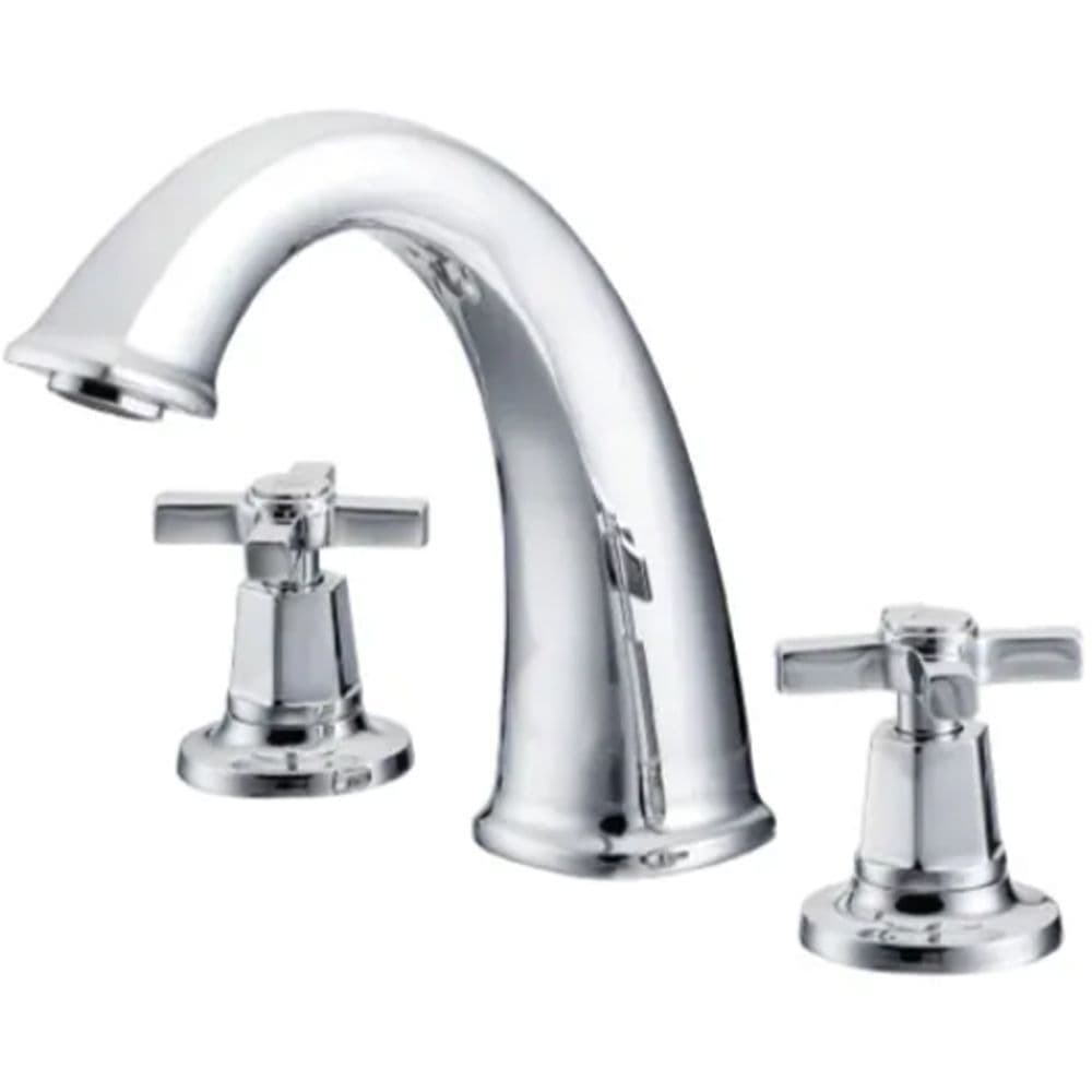 St James Stratton Deck Mounted Three Hole Bath Filler Crosshead Chrome ...