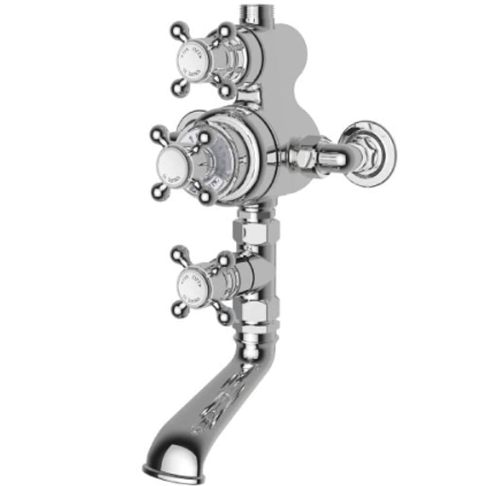St James Traditional Exposed Thermostatic Valve & Bath Filler London ...