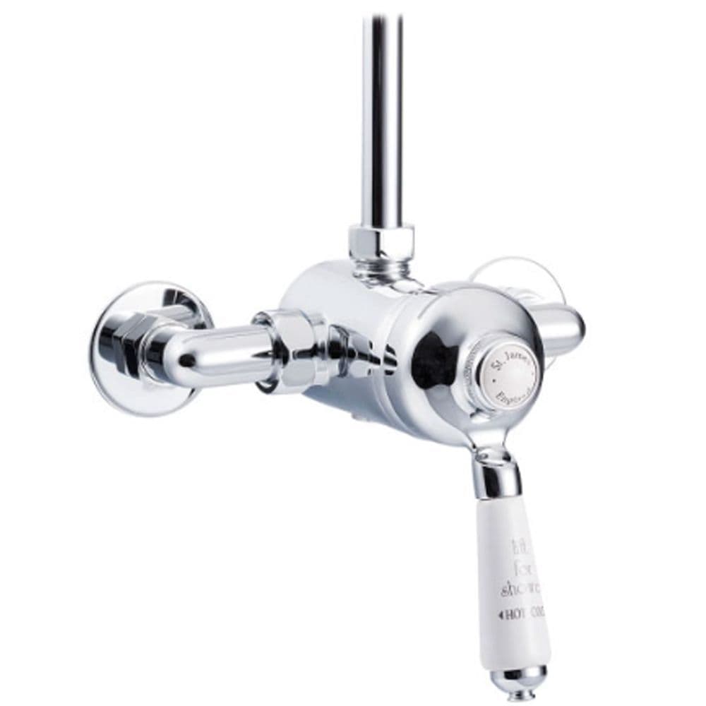 St James Traditional Manual Shower Valve London Lever Chrome SJ720CPLL ...