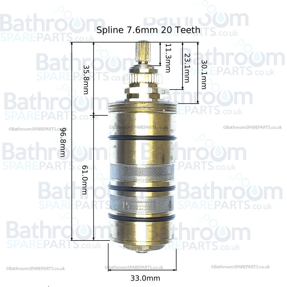 Thermostatic Shower Cartridge For Concealed Shower Valves M12HJ8