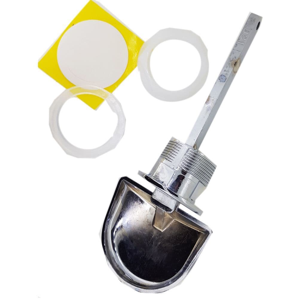 Toilet Lever Paddle side Lever Chrome on Metal 100mm Arm for Low Level ...