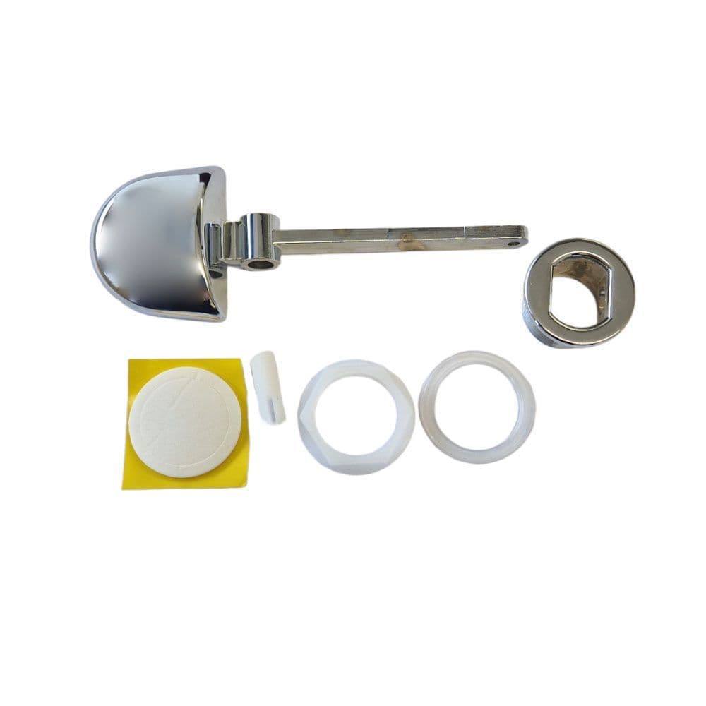 Toilet Lever Paddle side Lever Chrome on Metal 100mm Arm for Low Level ...