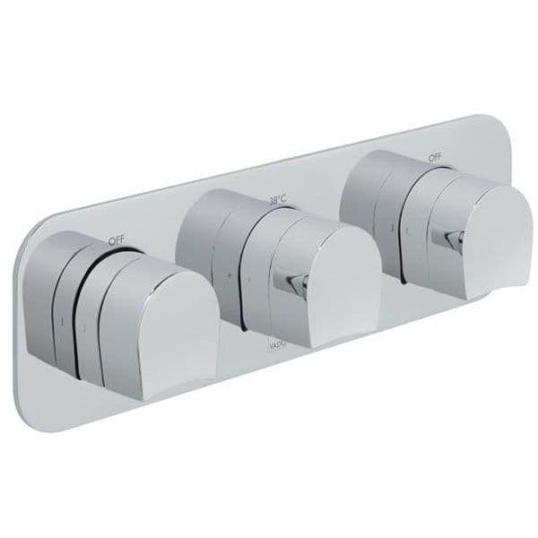 Vado Tablet Kovera 2 Outlet Thermostatic Valve TAB-128/2-H-KOV-C/P ...