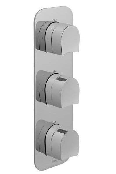 Vado Tablet Kovera 3 Outlet Thermostatic Valve TAB-128/3-KOV-C/P Shower ...