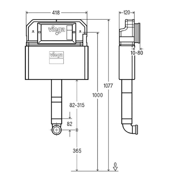 Viega Concealed Cistern 3H 8521-94B Spare Parts