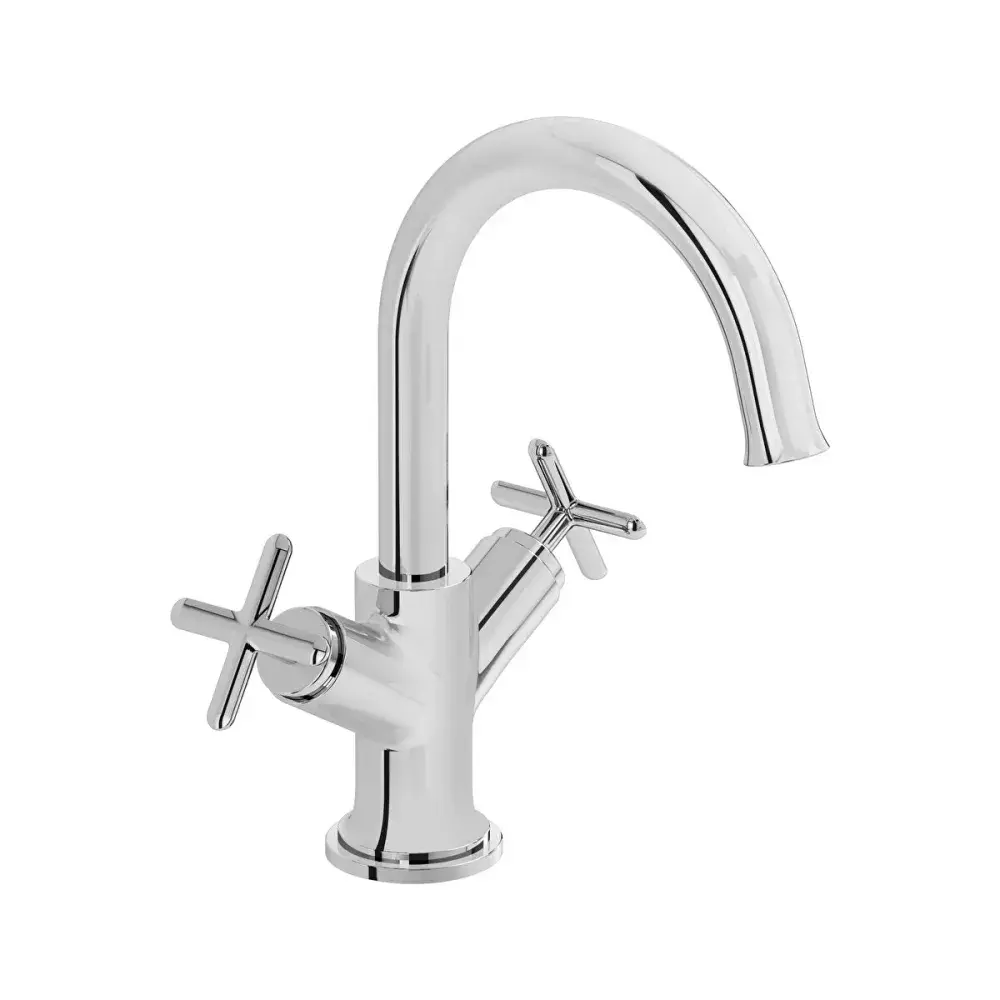 Vitra Origin Chrome Classic Basin Mixer With Cross Handle Tap A42884