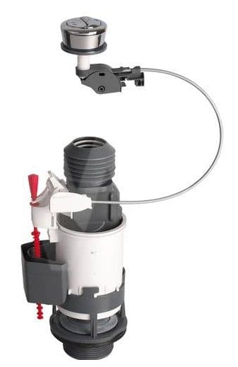 Wirquin Jollyflush 2" Dual Flush Valve with Chrome Plated Flush Button ...