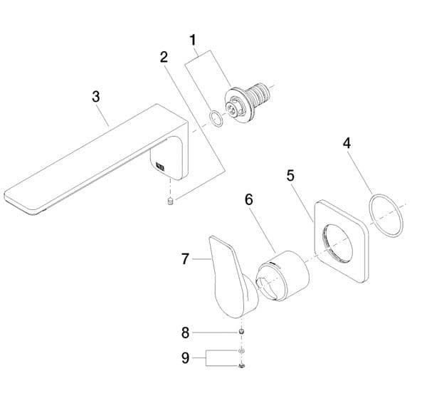 Dornbracht Lisse' Wall Mounted Single-Lever Basin Mixer Without Pop-Up ...