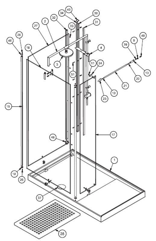 Matki Classic WSC Corner Walk-In Shower Door Spare Parts (2005-2015)