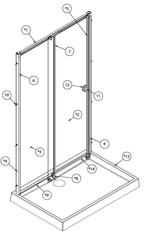 Matki New Radiance RXS Sliding Shower Door Spare Parts (2008-2013)
