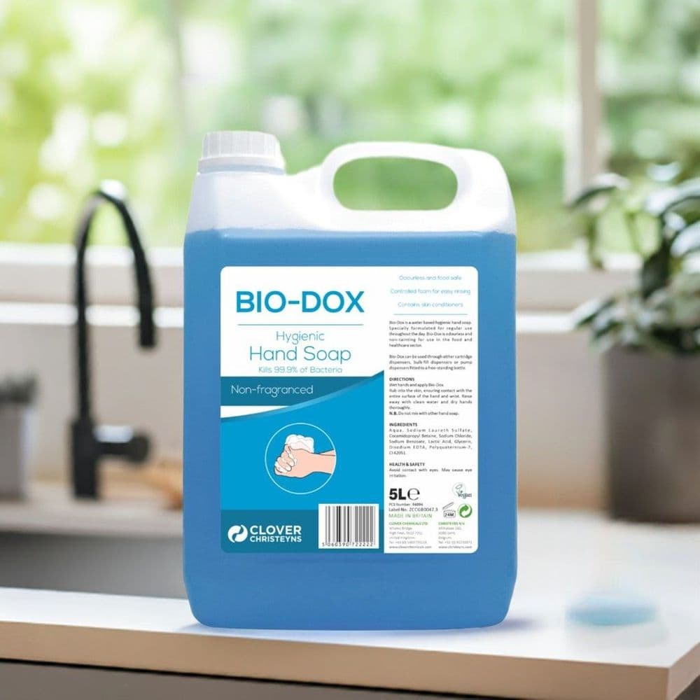Clover 213 Bio-Dox Hygienic Hand Soap Available in 300ml Pump Bottle and 5L