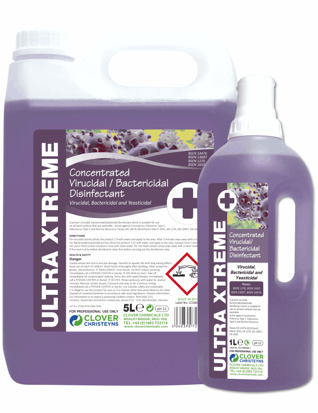 Clover 261 Ultra Xtreme Virucidal / Bactericidal Disinfectant Available ...