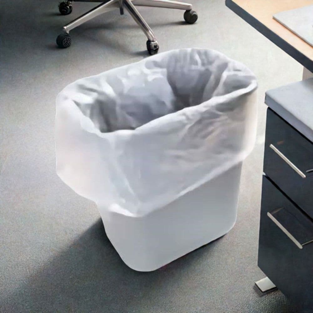 White Square Bin Liner 375x600x600mm 30L Standard Or Heavy Duty Box of 1000